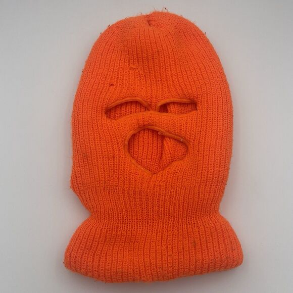 Unbranded | Accessories | Vintage Face Mask Blaze Orange Knit Winter ...